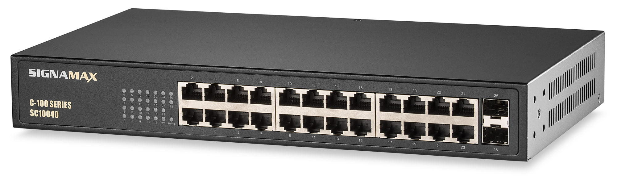 Signamax Connectivity SC10040 24 Port Gigabit Switch with 2 SFPP – Deff ...