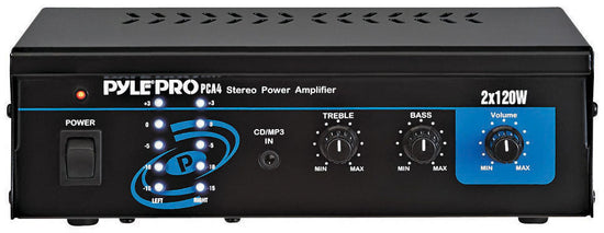 Pyle PCA4 2x120 Watt Mini Stereo Power Amplifier – Deff Audio